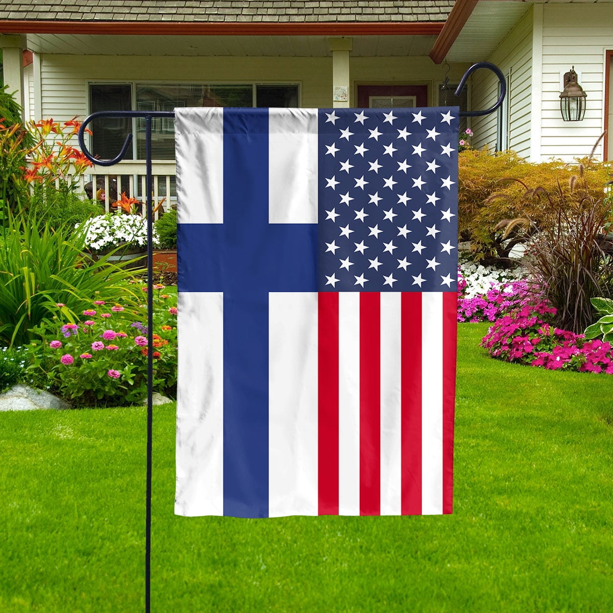 American Finland Flag Finnish Friendship U.S.A Memorial Day Patriotic ...