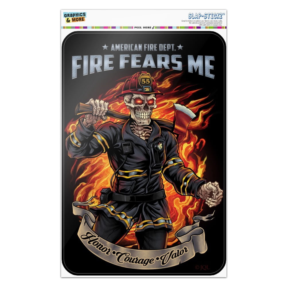 American Fire Department Firefighter Skeleton Fears Me Home Business ...