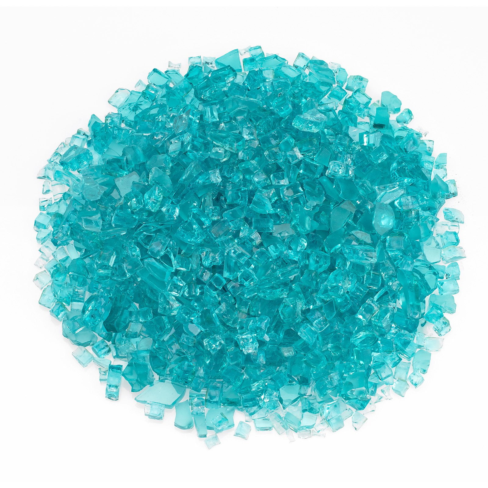American Fire Glass Classic Fire Glass, 1/2in., Azuria, 10 Pounds ...