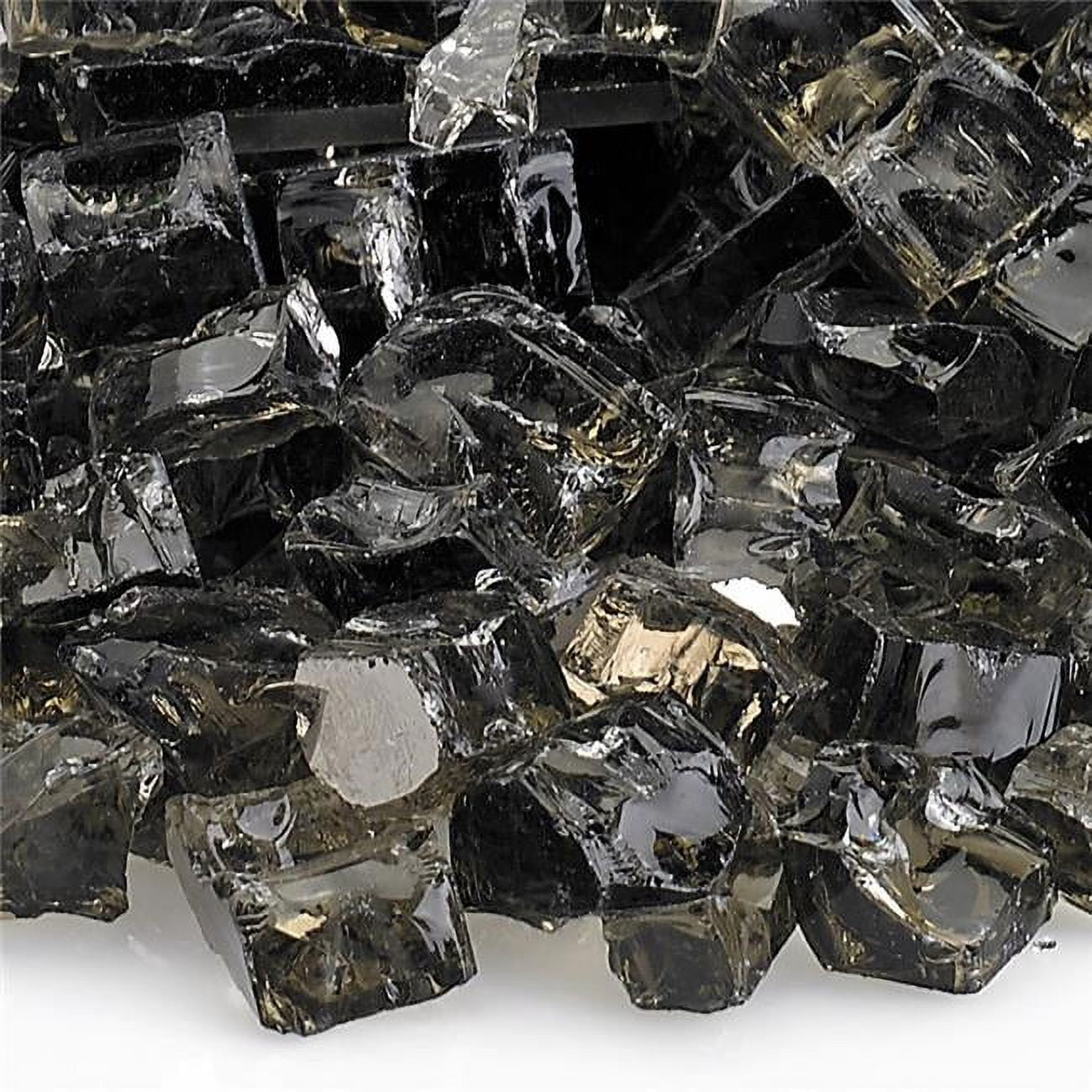 American Fire Glass Premium Fire Glass, 1/2in., Bronze Reflective, 10 ...
