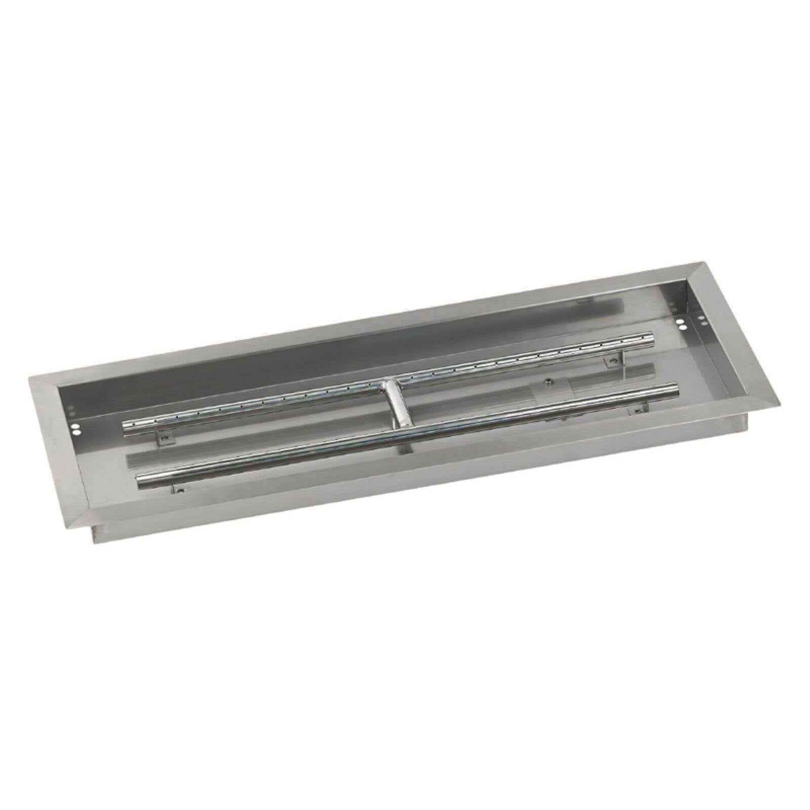 American Fire Glass SS-AFPP-30 30 x 10 in. Stainless Steel Drop-In Fire ...