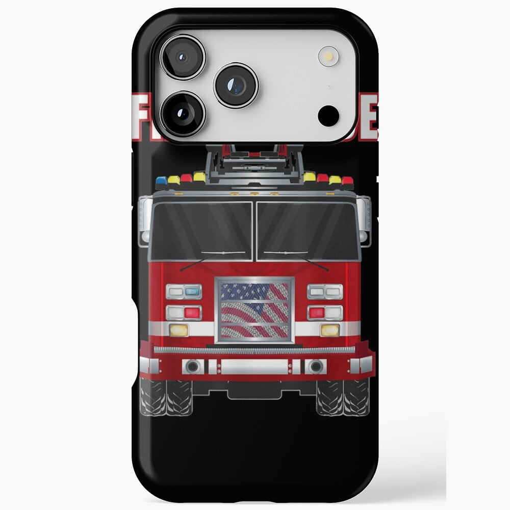 American Fire Rescue Firefighter Truck iPhone Case 17 11 12 13 14 15 16 ...