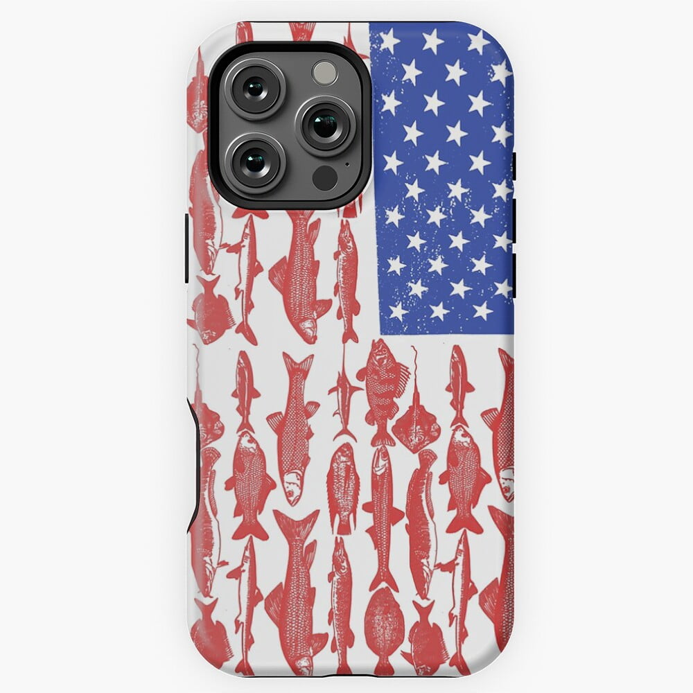 American Fisherman Patriotic Angler iPhone Case 11 12 13 14 15 16 17 ...