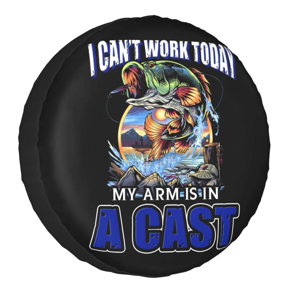 American Fishing Flag USA Fishing Flag Tire Cover 4WD 4x4 RV Fisher ...