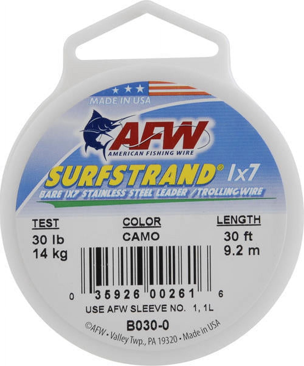 American Fishing Wire B030-0 30Lb Surfstrand Cb 30 Ft Spl - Walmart.com
