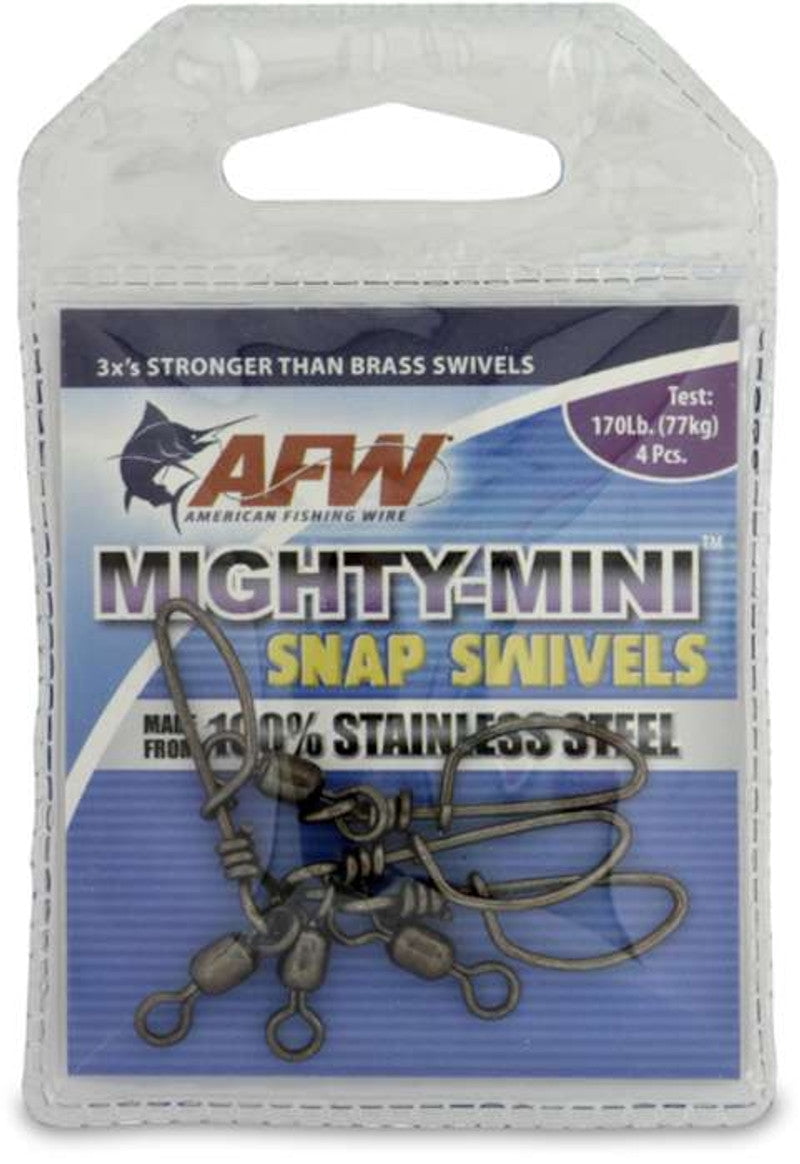 American Fishing Wire Mighty Mini Snap Swivels (100-Percent Stainless ...