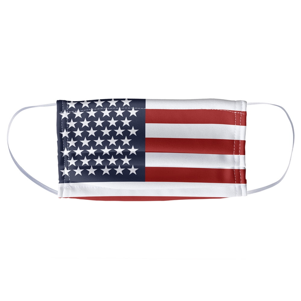 American Flag 1-Ply Reusable Face Mask Covering, Unisex - Walmart.com