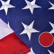 American Flag 6x10Ft US Flag- Heavy-Use Nylon w/ Embroidered Stars ...