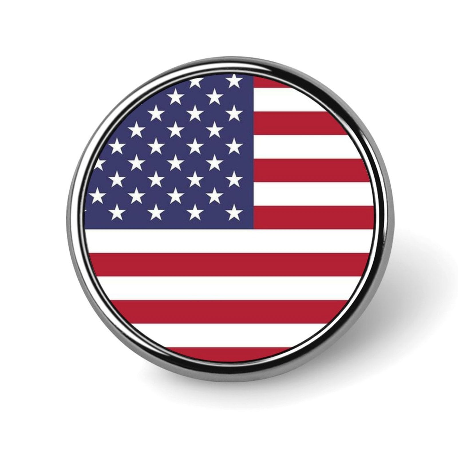 American Flag 2 Circle Badges Round Chest Pins Brooch Decor Round ...