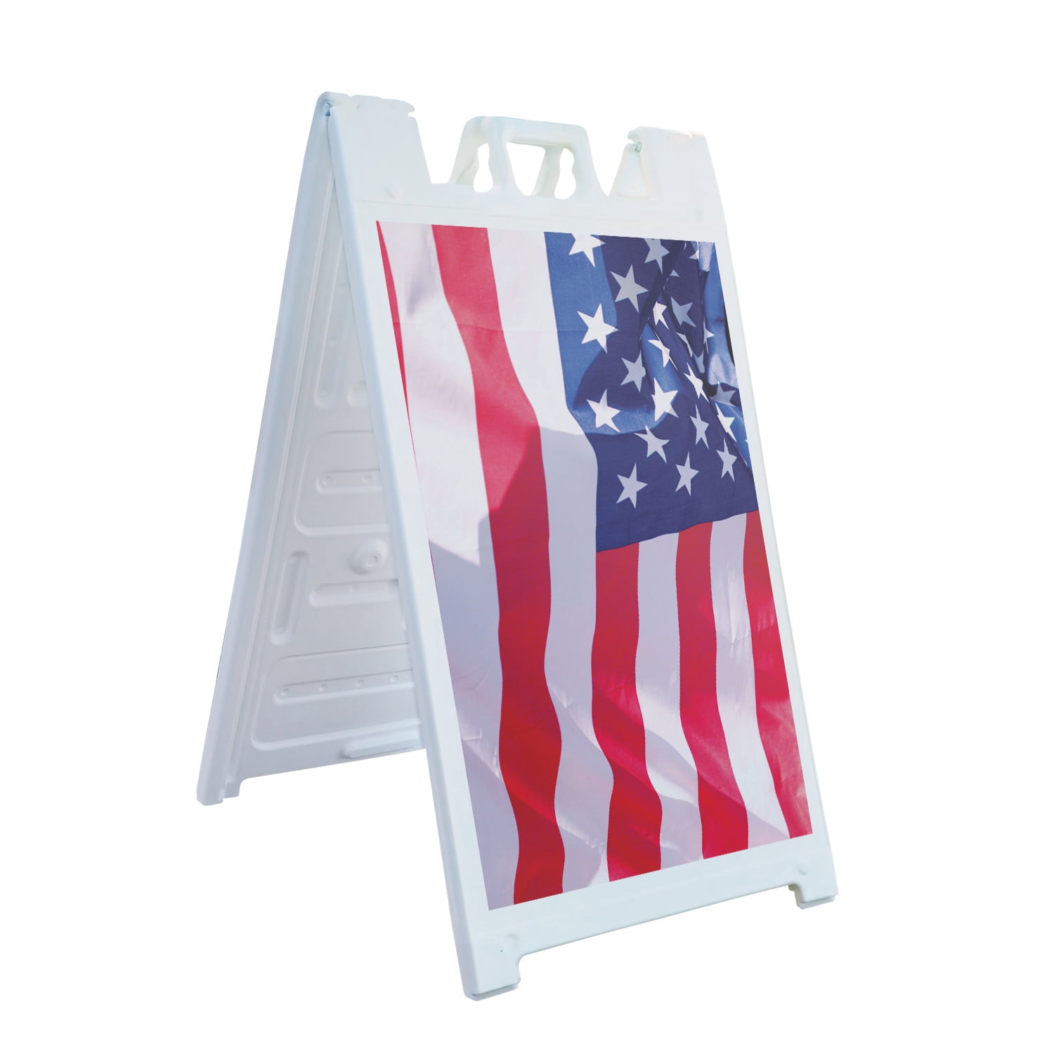 American Flag 24" x 36" Double Sided A-Frame Sidewalk Sign Includes 2 ...