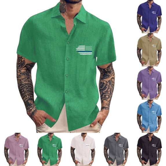 American Flag 250 Men's Shirt Usa 250 Lapel Soft Men's Loose T Shirt ...