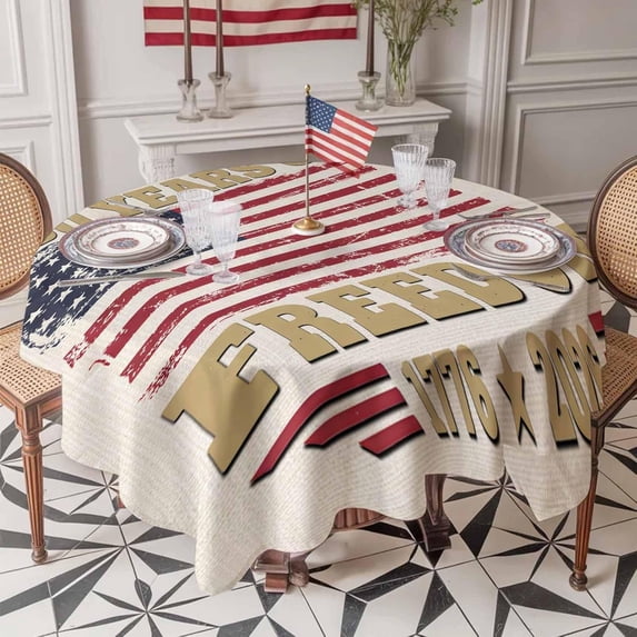 American Flag 250 Year Anniversary Table Cloth Waterproof Tablecloths ...
