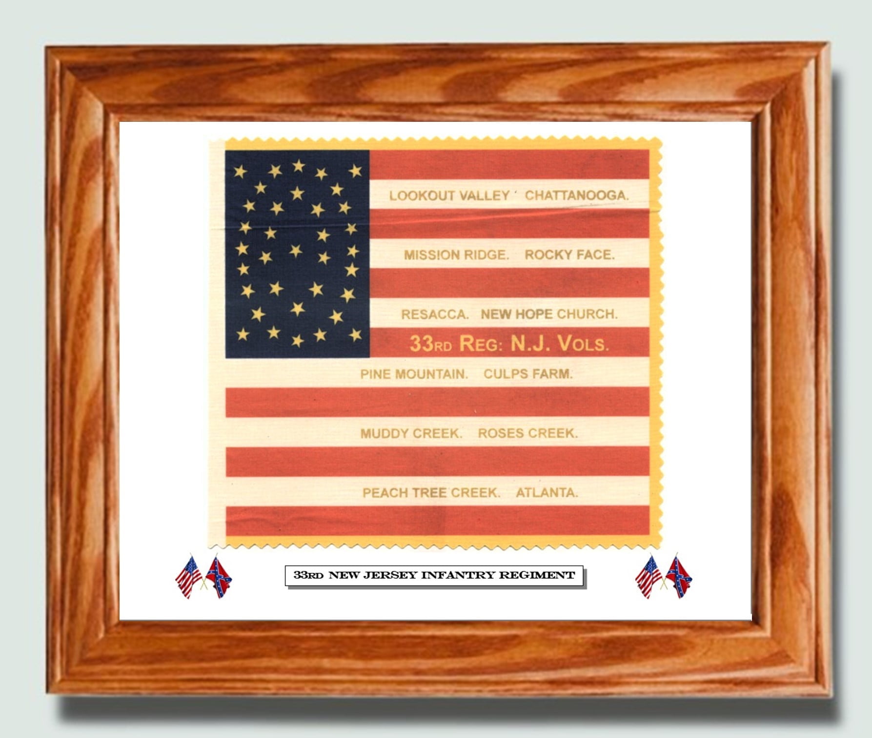 35 star Flag, American Civil War flag...33rd New Jersey Infantry ...