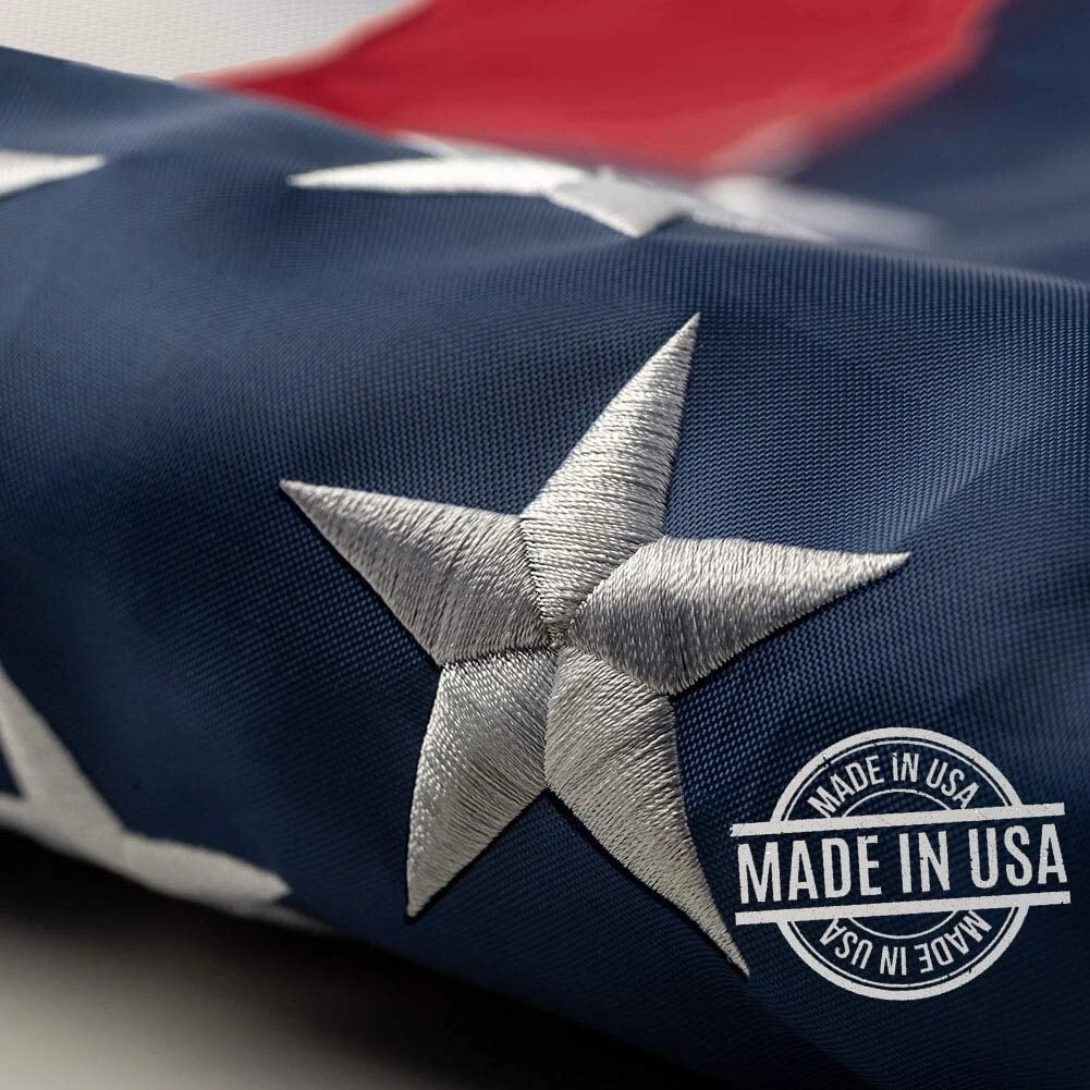 American Flag 3X5 Embroidered Stars Outdoor Heavy Duty Quality Made Usa ...
