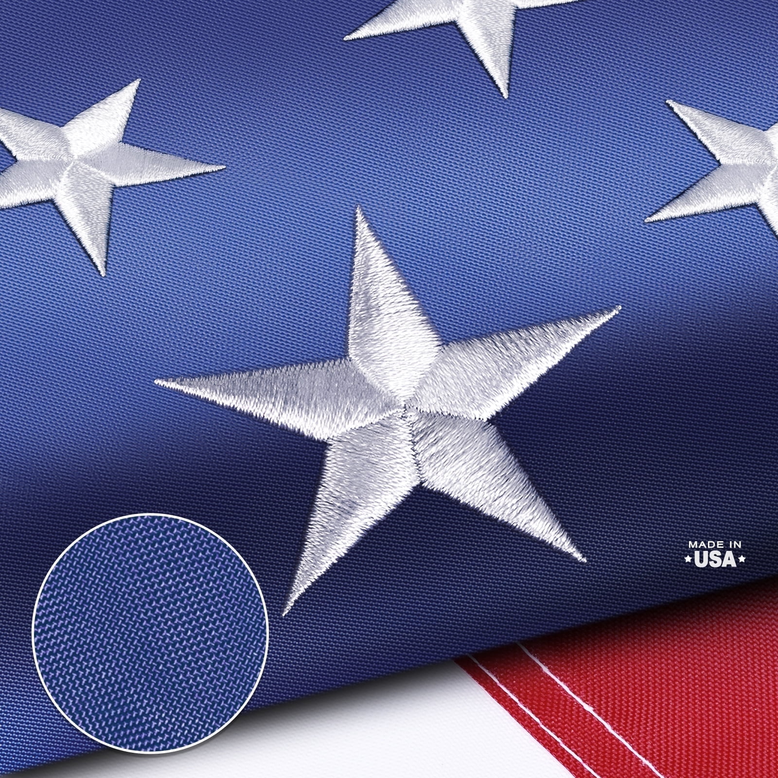 TOOUP 3x5 FT Heavy Duty Outdoor Nylon American Flag, Embroidered Stars ...