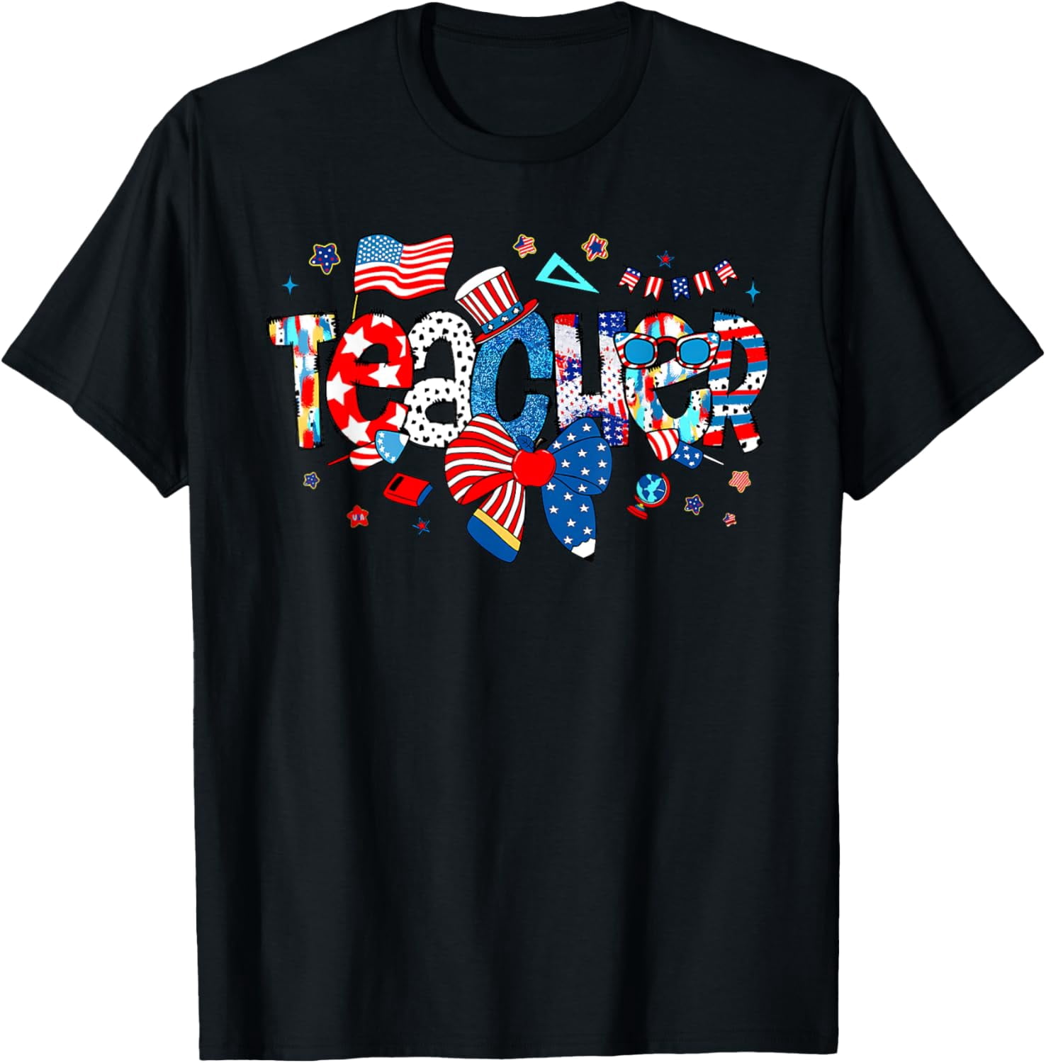 American Flag 4Th Of July Teacher Life Men Women T Shirt - Walmart.com