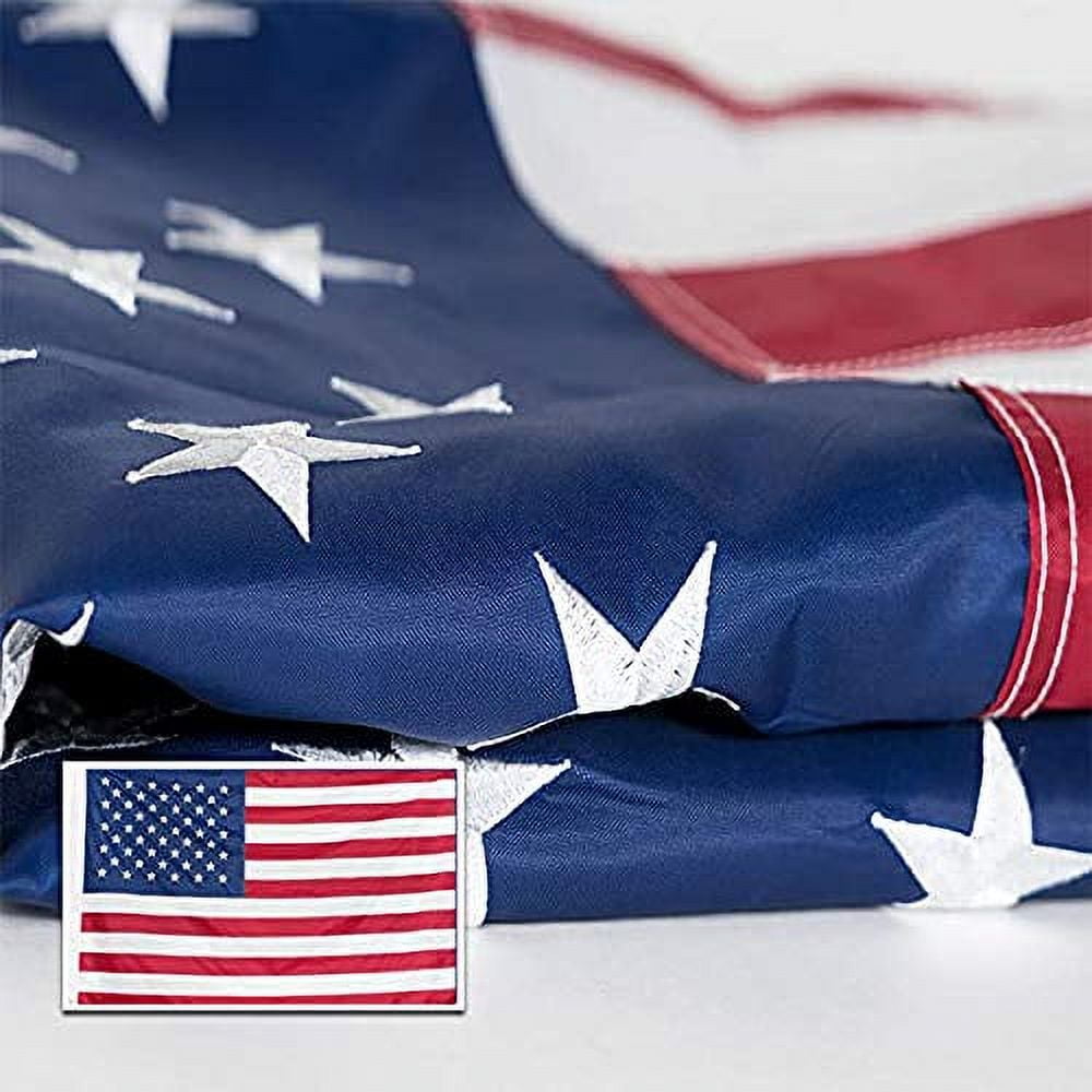 American Flag 4x6? Heavy Duty | Embroidered Stars | Sewn Stripes | 210D ...