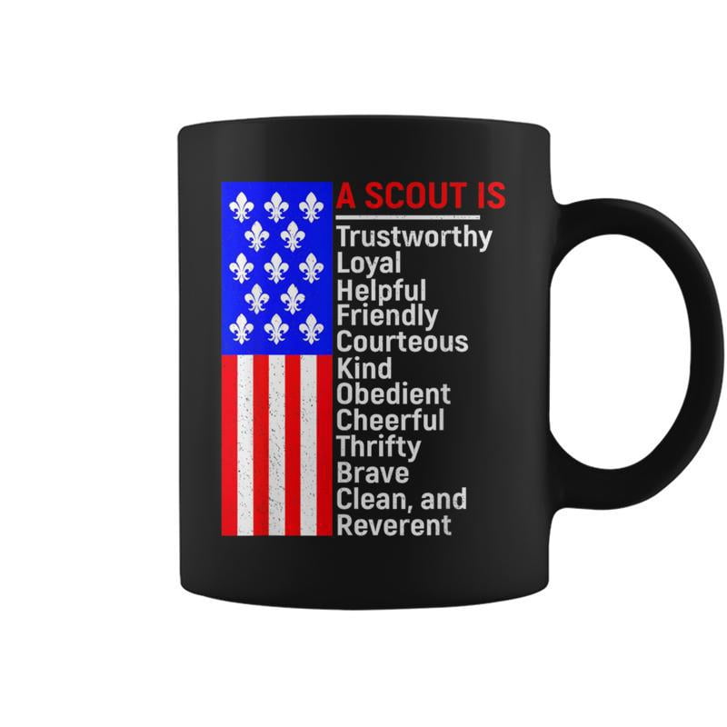 American Flag A Scout Is Trustworthy Friendly Courteous Coffee Mugs ...