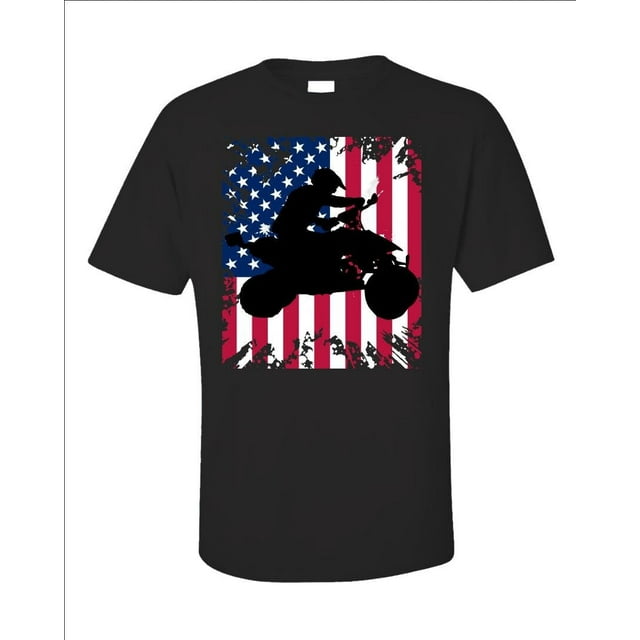 American Flag ATV Silhouette - American Pride Shirt - ATV T Shirt ...