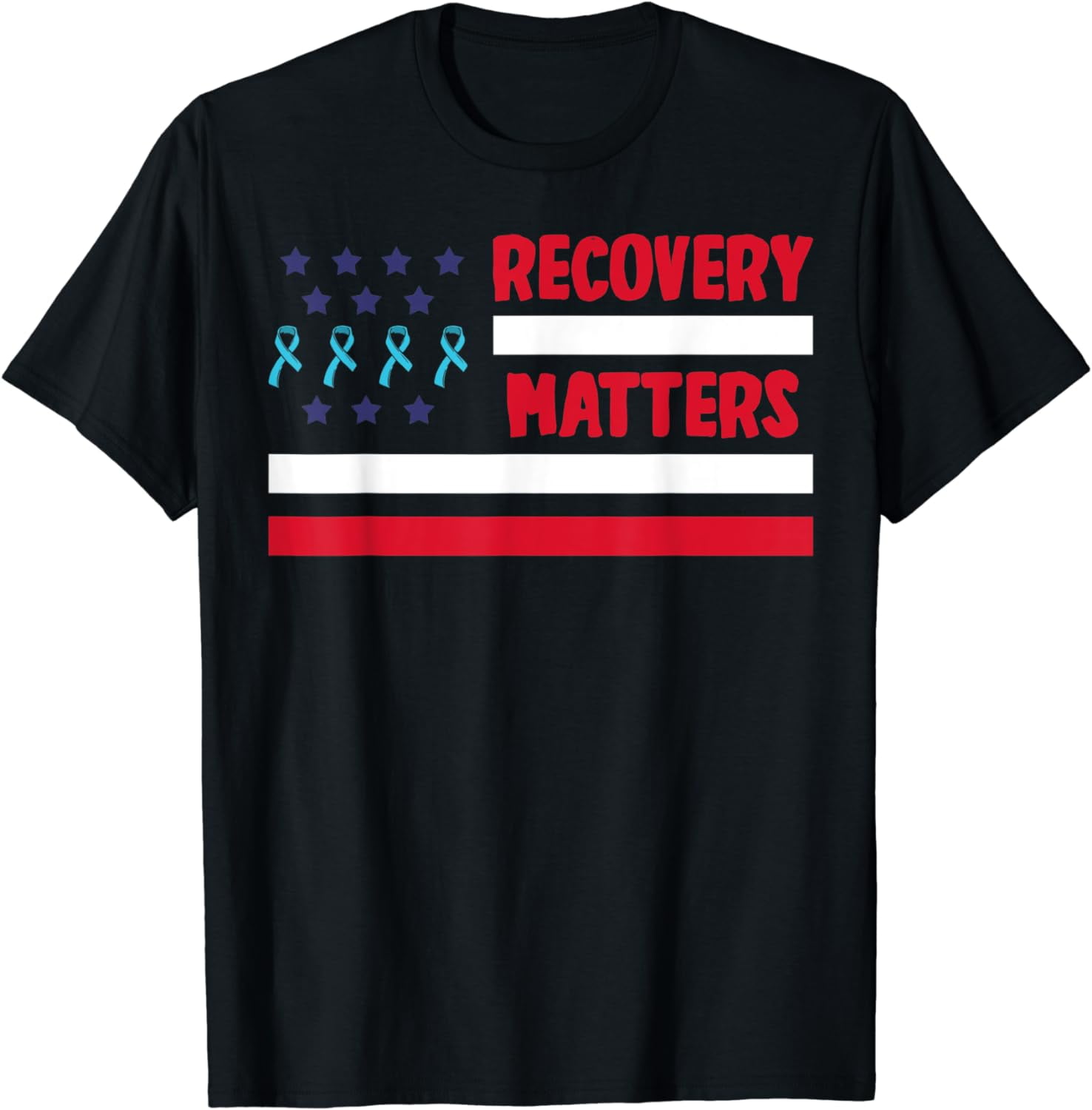 American Flag Addiction Recovery Matter T-Shirt - Walmart.com