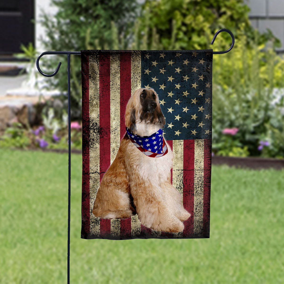 American Flag Afghan Hound Dog Bandana American Flag 4th of july - Dog ...
