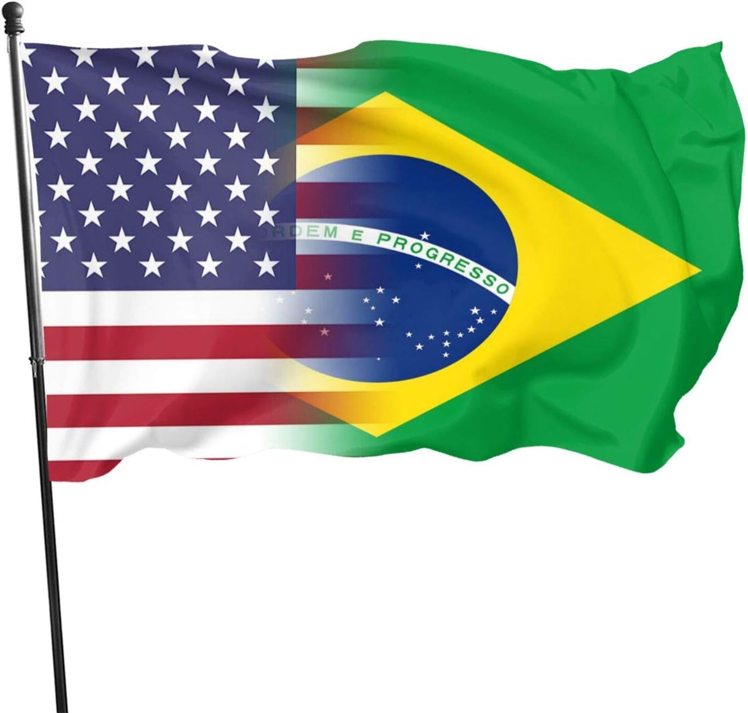 American Flag And Brazilian Flag Banner Outdoor Indoor Decorative ...