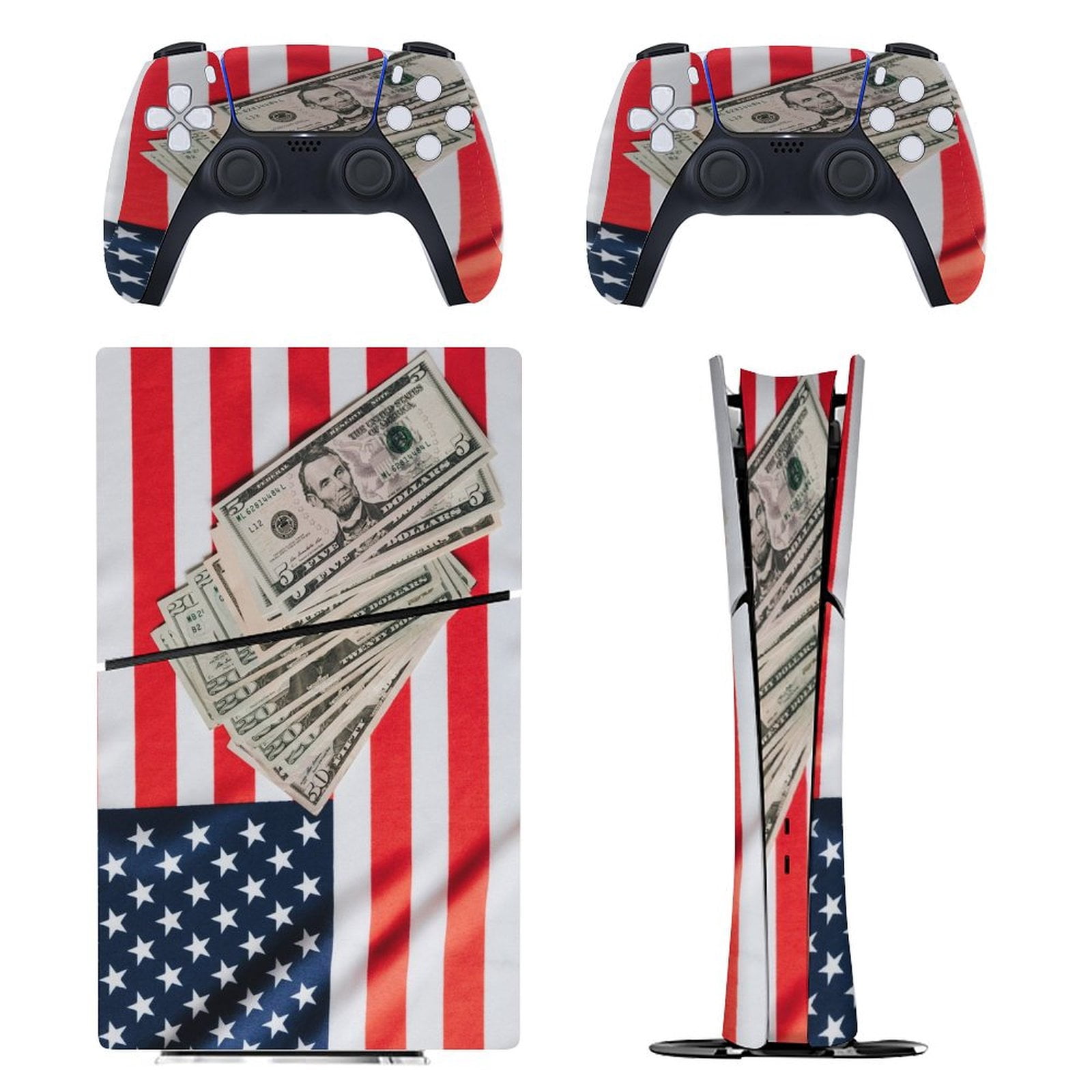 American Flag And Dollar PS5/PS5 Slim Digital Disc Skin Sticker For ...