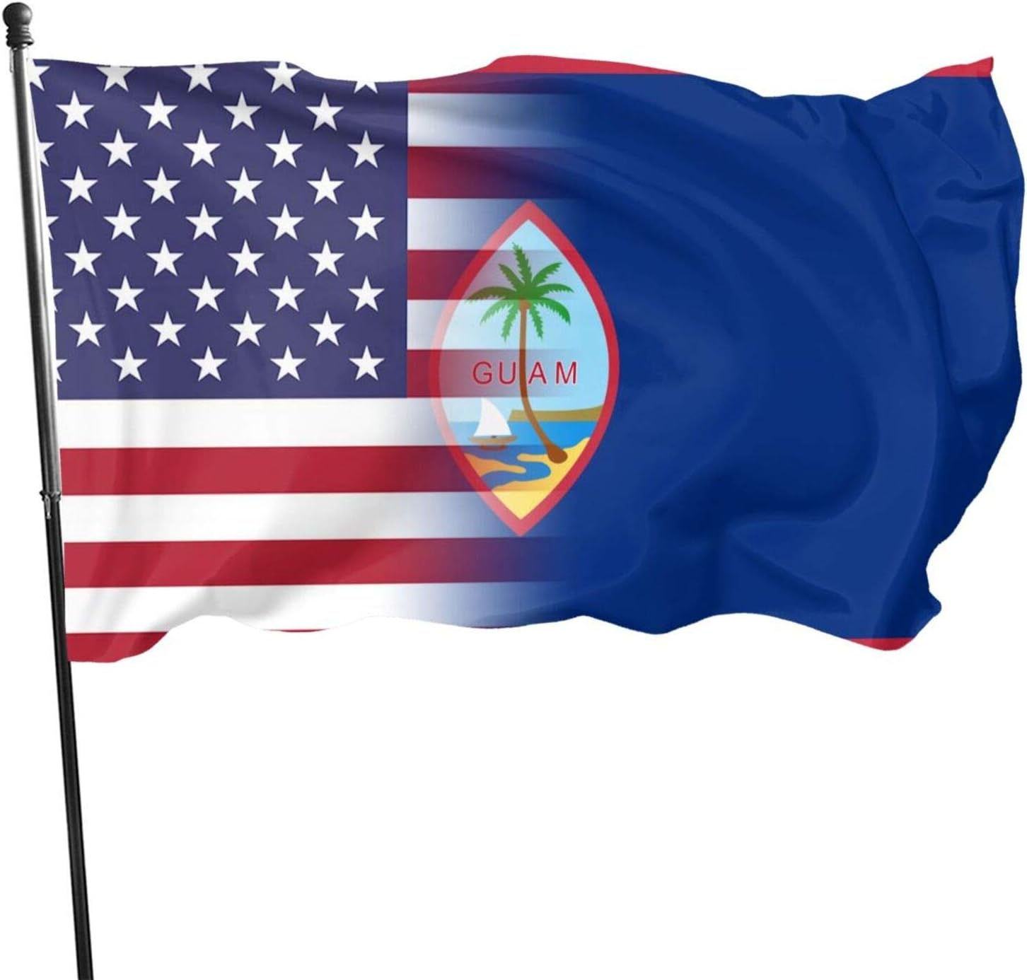 American Flag And Flag Of Guam Flag Banner Outdoor Indoor Decorative ...