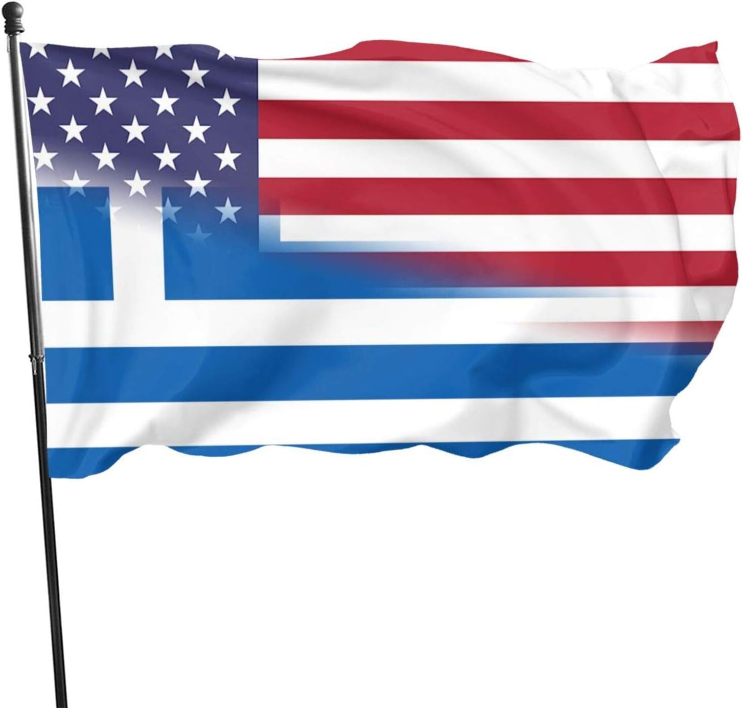 American Flag And Greek Flag Banner Outdoor Indoor Decorative Garden ...
