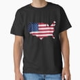 American Flag And Map United States Geography T-Shirt - Walmart.com