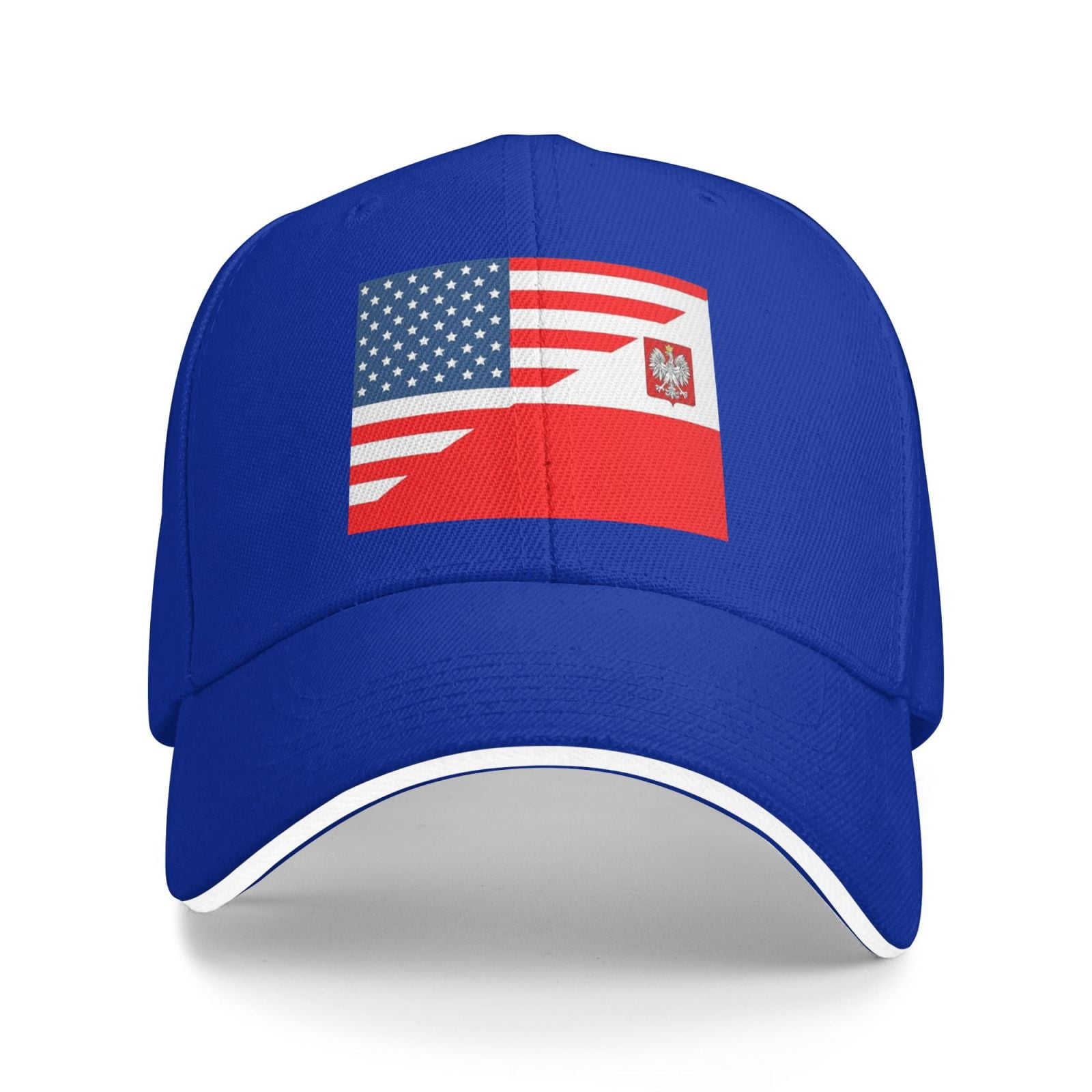 American Flag And Polish Flag Unisex Adult Baseball Caps Adjustable ...