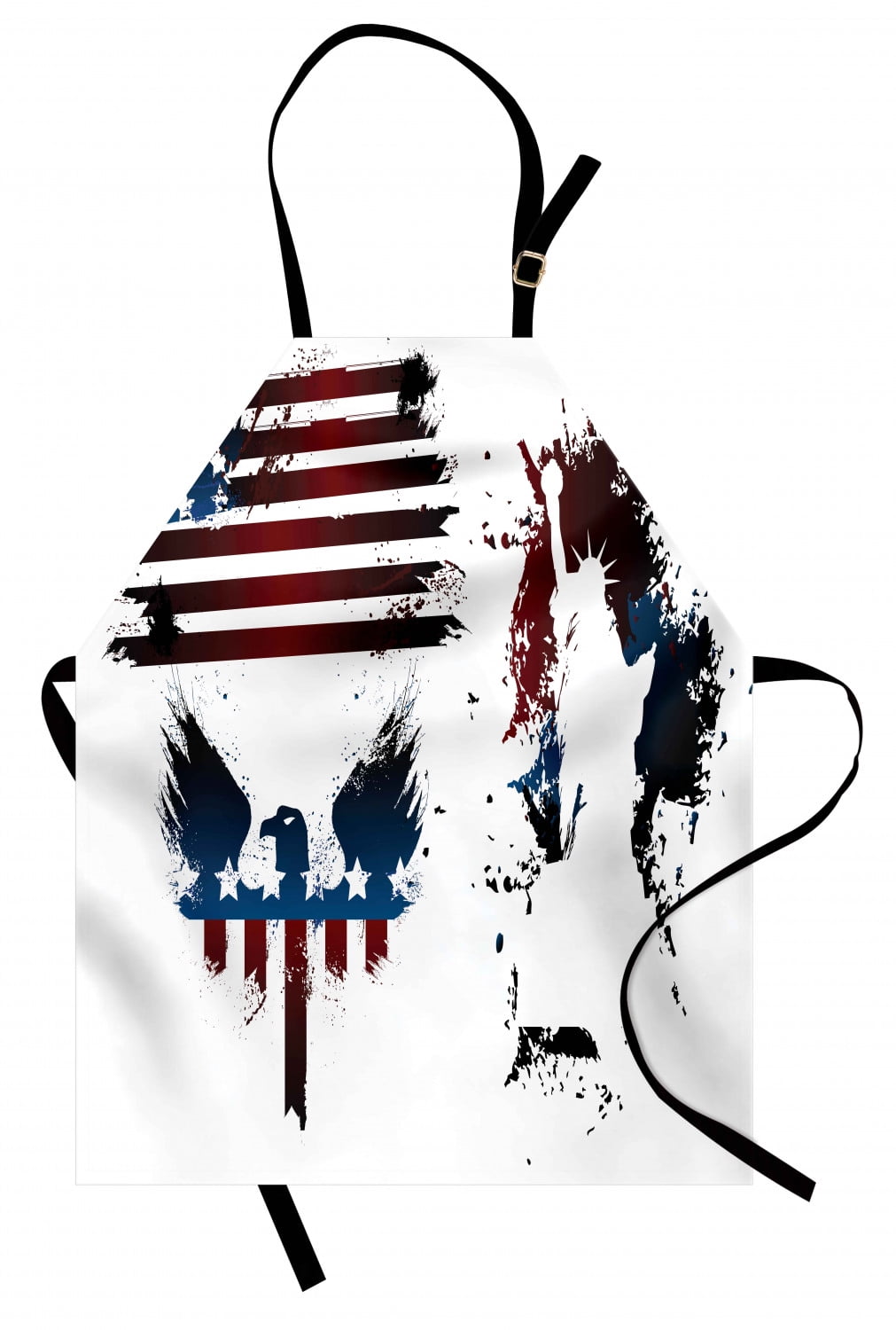 American Flag Apron Set with Bald Eagle Symbol and Stripes Stars Statue ...