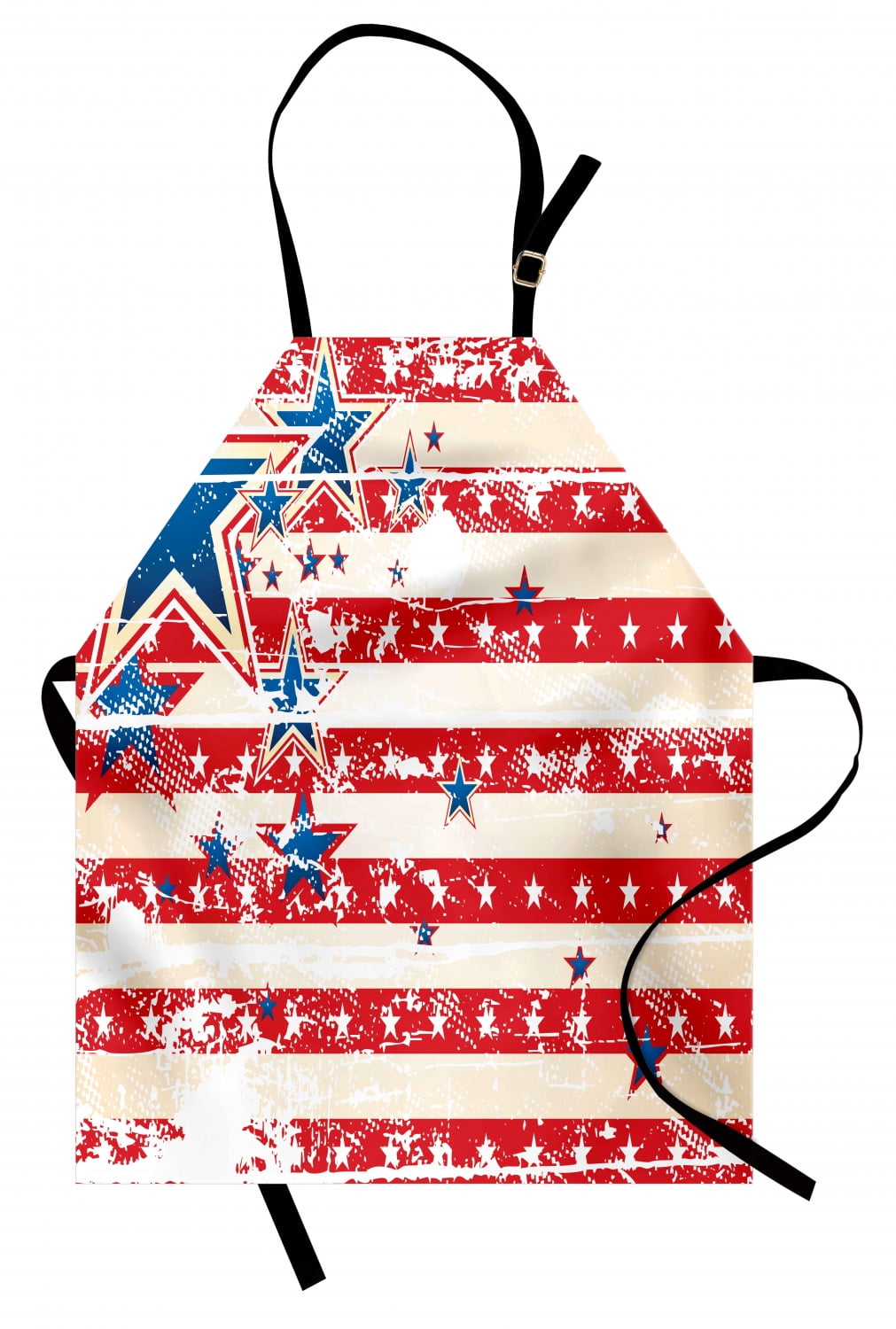 American Flag Apron USA National Star Figures Horizontal Stripes Pride ...