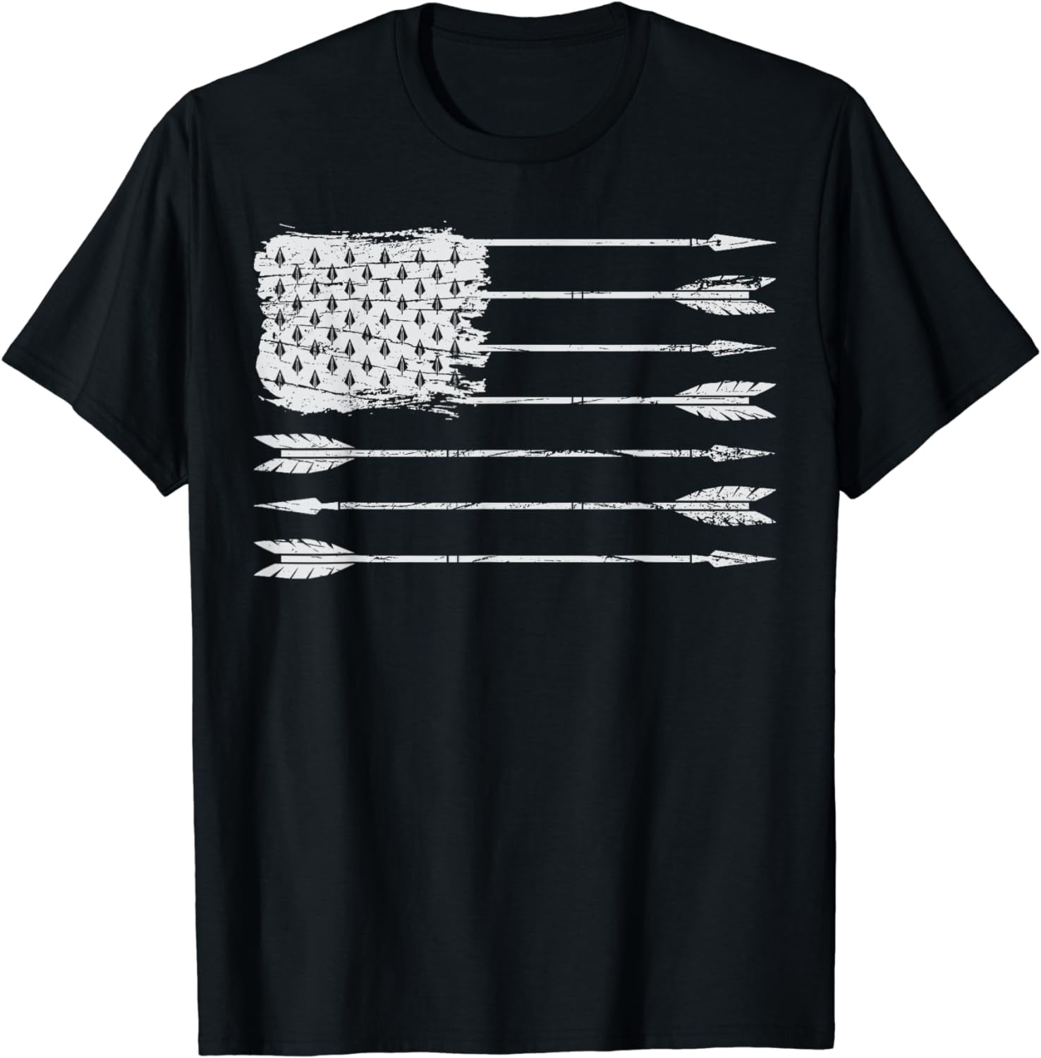 American Flag Arrow Archery Bowhunting Archer Hunter Hunting T-Shirt ...
