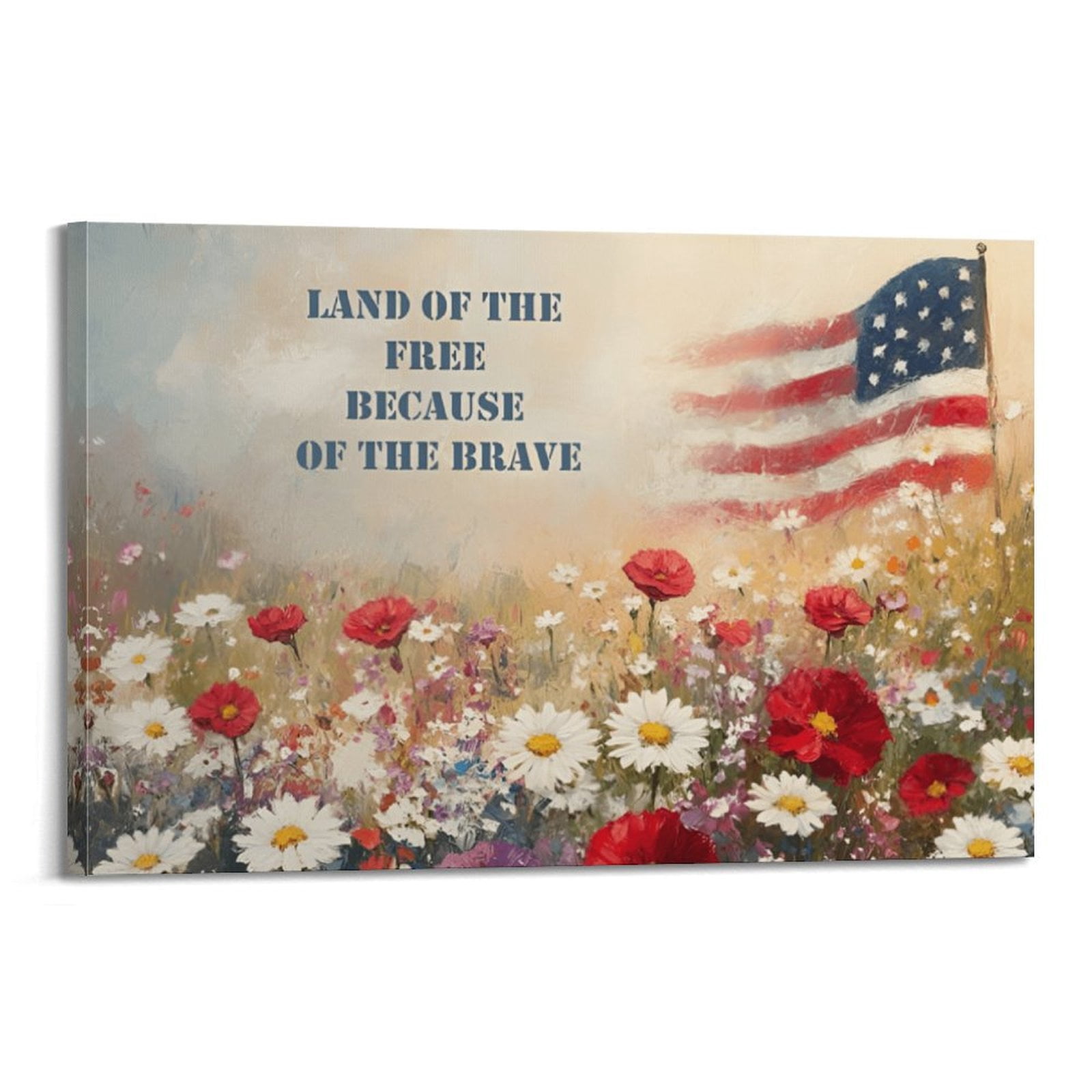 American Flag Art Red White Blue Stars And Stripes Independence Day Art ...