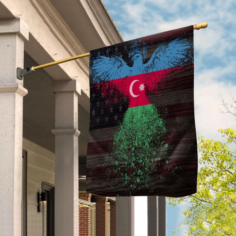 American Flag- Azeri Flag Azerbaujan US Friendship Forever July 4 ...