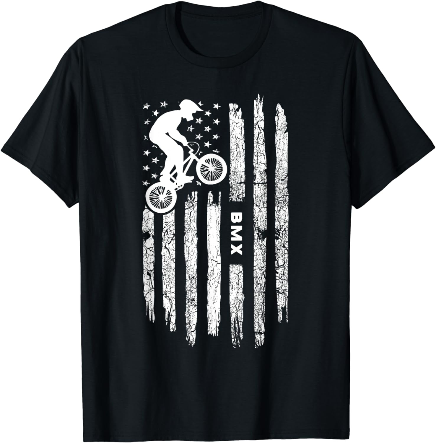 American Flag BMX Clothing - BMX Rider Vintage BMX T-Shirt - Walmart.com