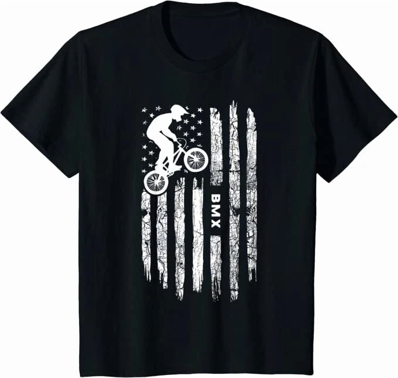 American Flag BMX Clothing Rider Vintage Youth Sports T-Shirt, for Men ...
