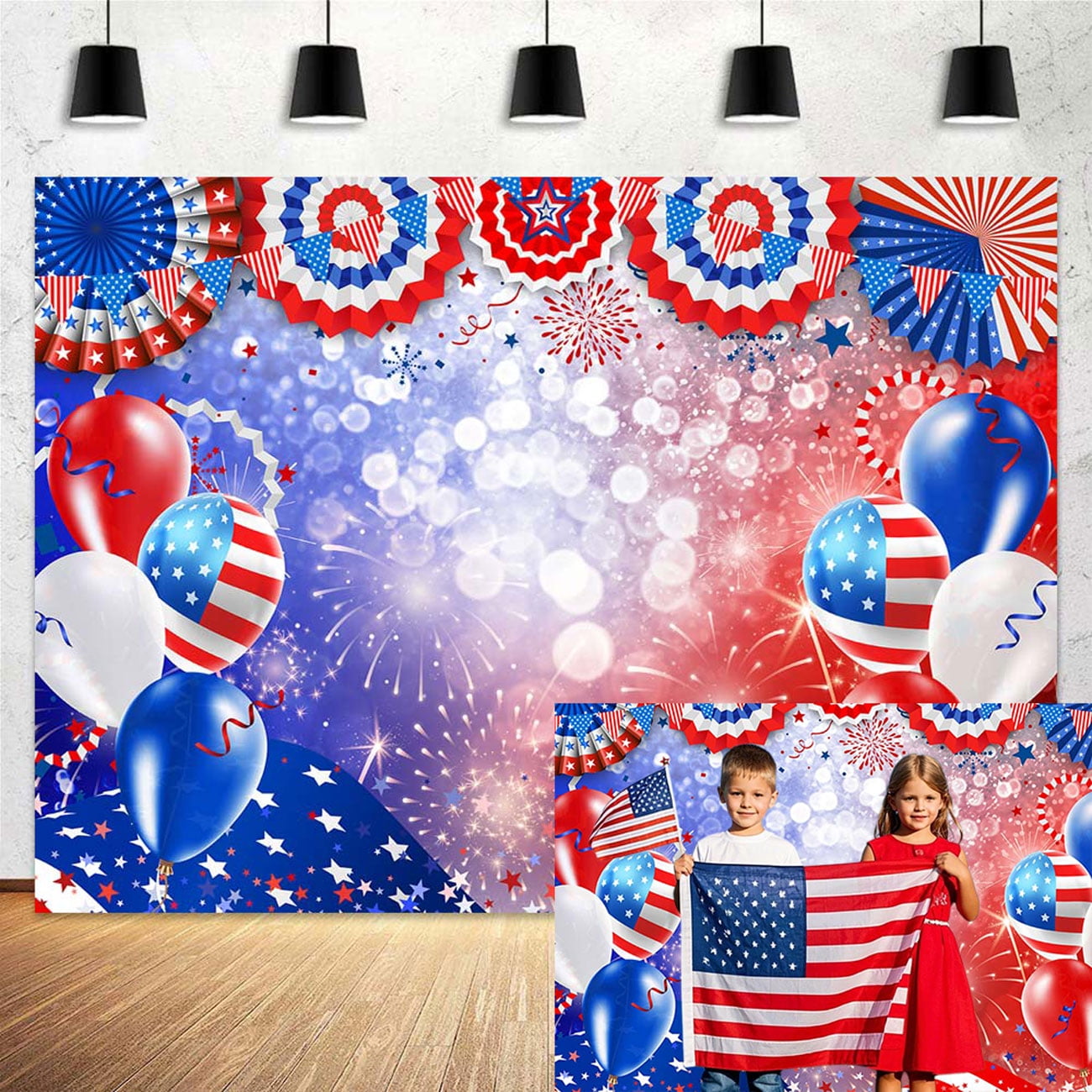 American Flag Backdrop Independence Day 4th of July Patriotic Party ...
