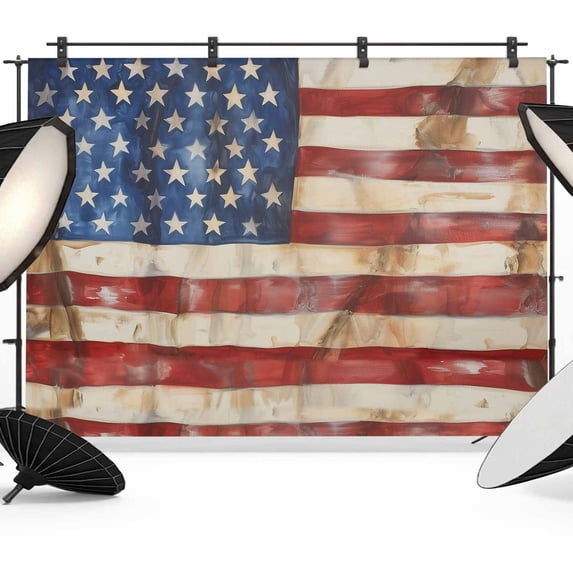 American Flag Backdrop for Photography, Fabric Photo Background ...