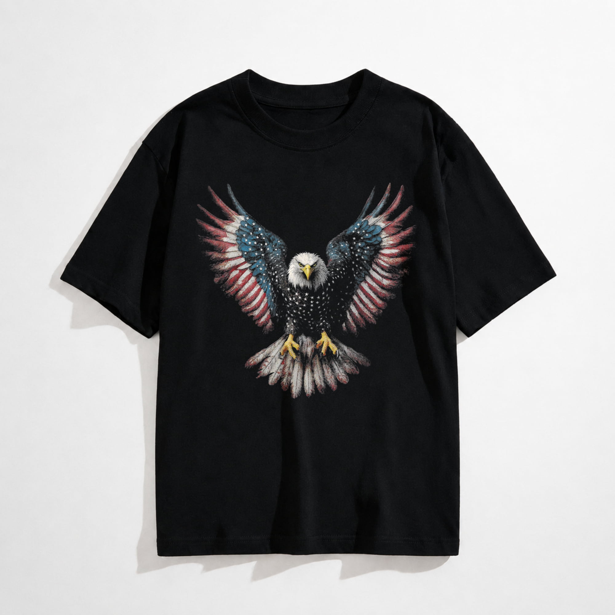 American Flag Bald Eagle 4th of July USA Patriotic Men Women T-Shirt ...