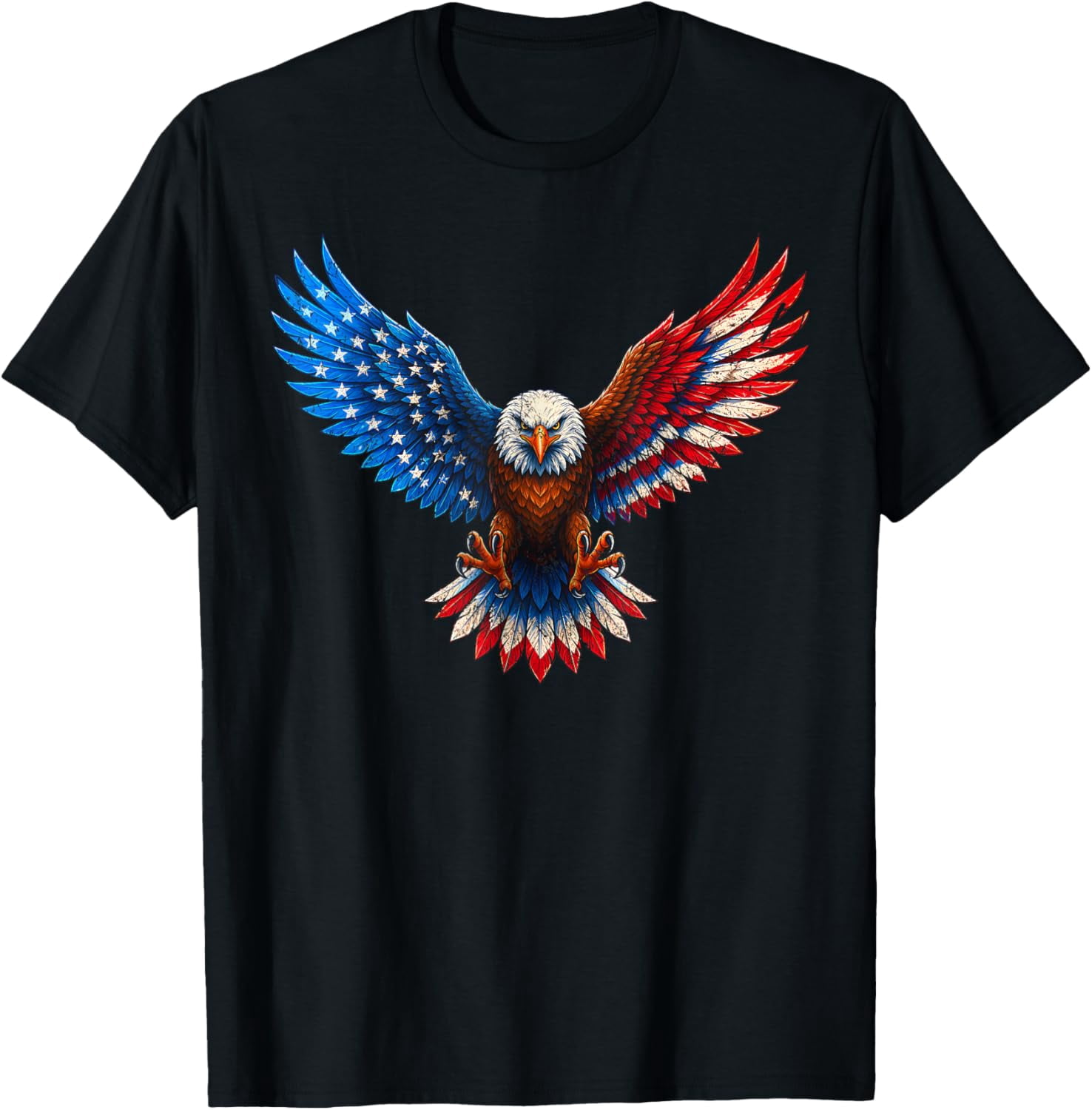 American Flag Bald Eagle 4th of July USA Patriotic Men Women T-Shirt ...