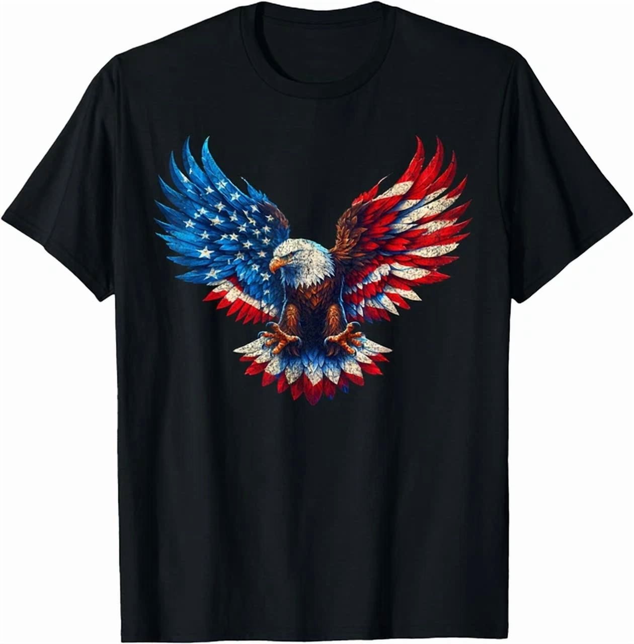 American Flag Bald Eagle Eagle 4Th Of July Usa T-Shirt - Walmart.com