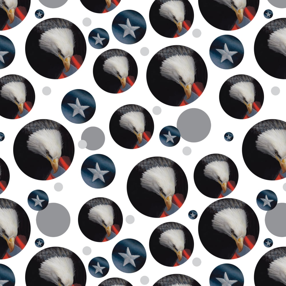 American Flag Bald Eagle Forever Free Premium Gift Wrap Wrapping Paper ...