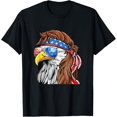 American Flag Bald Eagle Patriotic Eagle 4Th Of July Usa T-Shirt ...