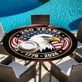 American Flag Bald Eagle Round Fitted Tablecloth with Elastic Edge ...