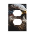 American Flag Bald Eagle USA Duplex Wall Plate 1 Gang Decorative ...