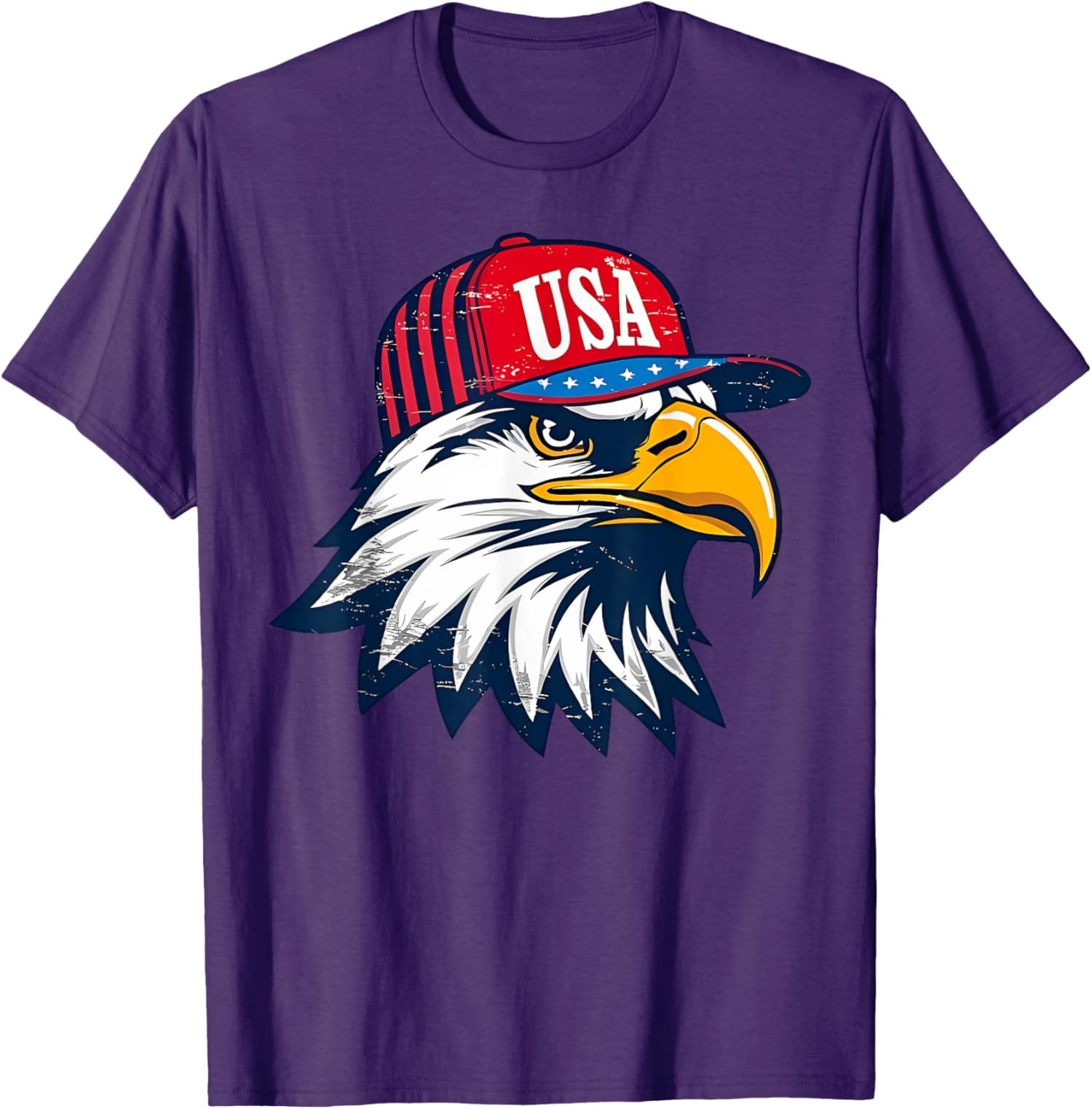 American Flag Bald Eagle Usa Hat July 4Th T-Shirt - Walmart.com