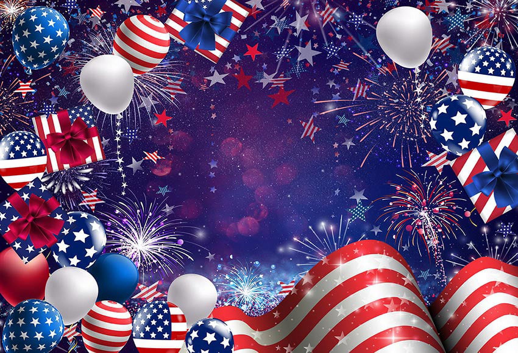 American Flag Balloon Veterans Day 4th of July Patriotic Party r Photo Backdrop Studio Props ...