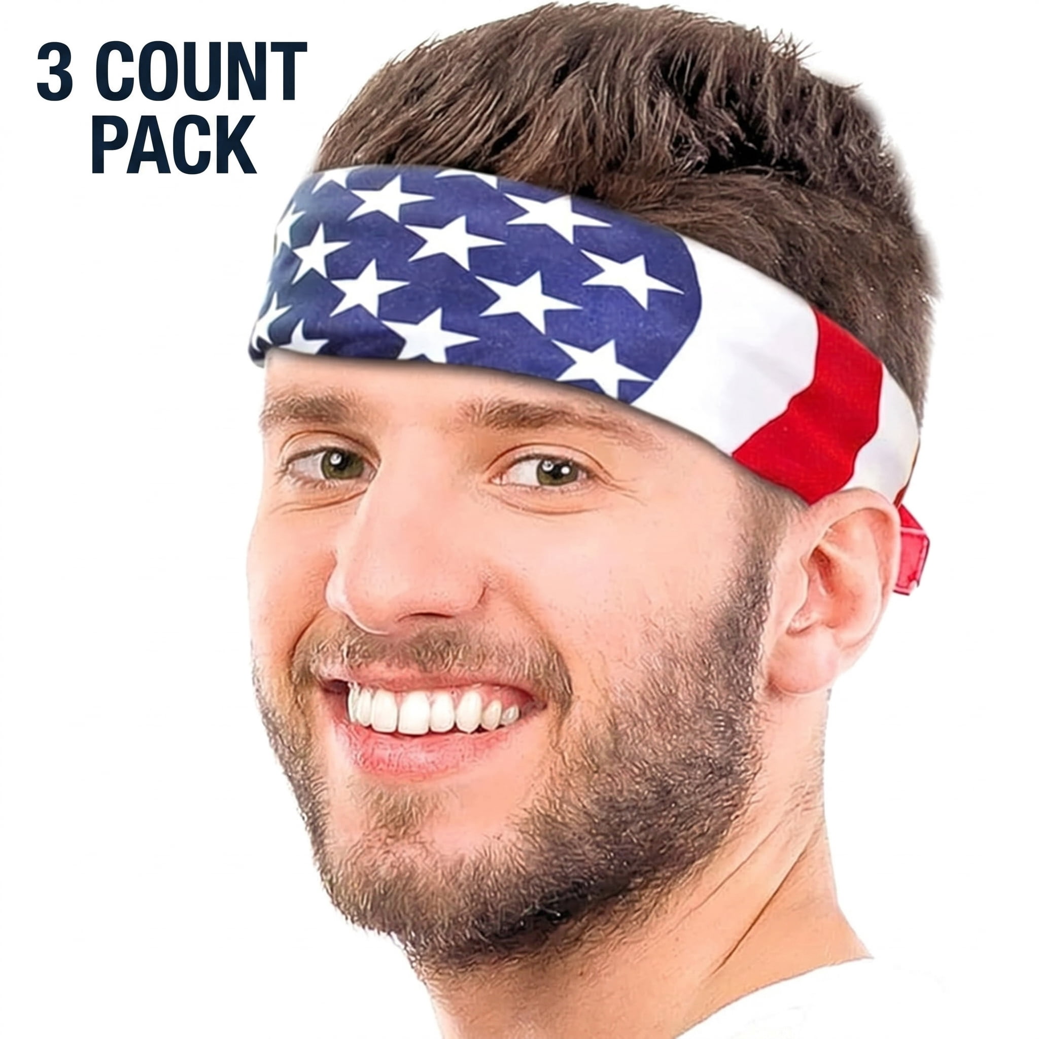 American Flag Bandana - Bold Patriotic Stars and Stripes Polyester ...